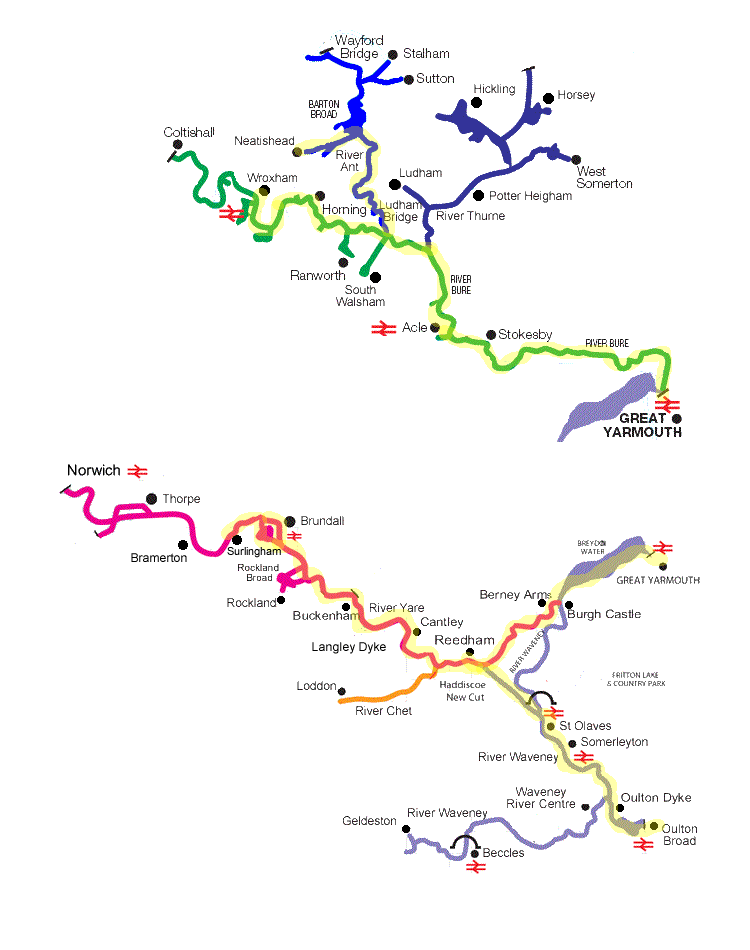 One week itinerary from Acle visiting the North& South Norfolk Broads