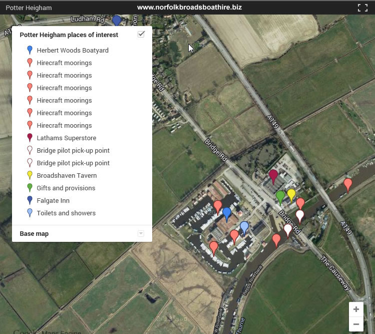 Map of Potter Heigham