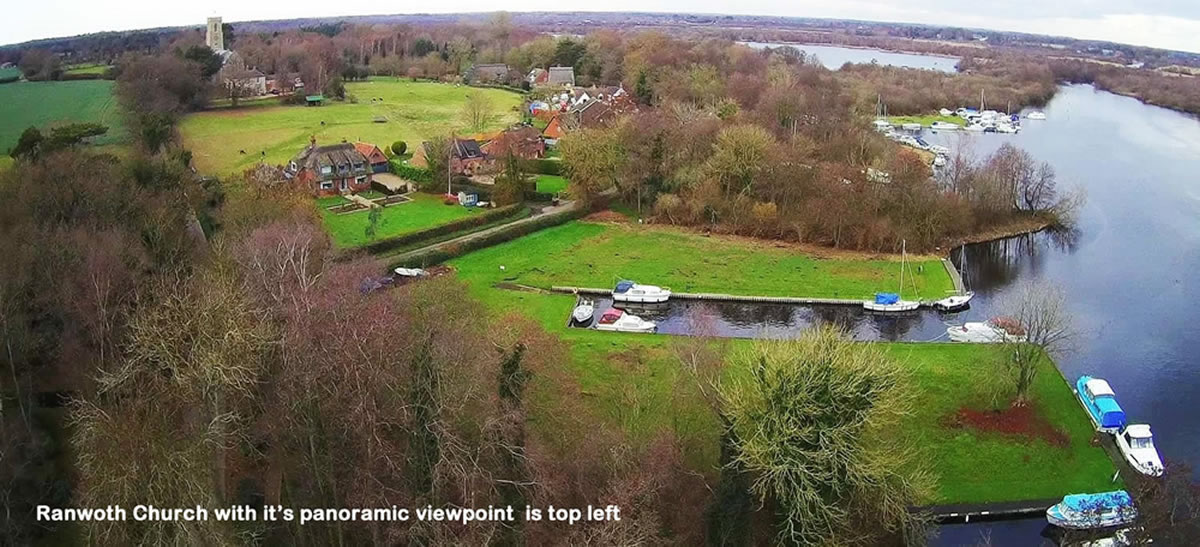 Norfolk Broads Boat Hire map of Ranworth